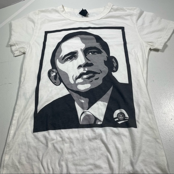 Obey | Tops | Very Rare Obey Brand Iconic Obama T Shirt White Large ...
